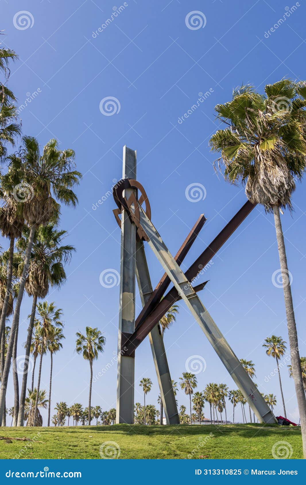The Declaration Sculpture, a Pair of Massive, Tilted Triangles Balanced ...