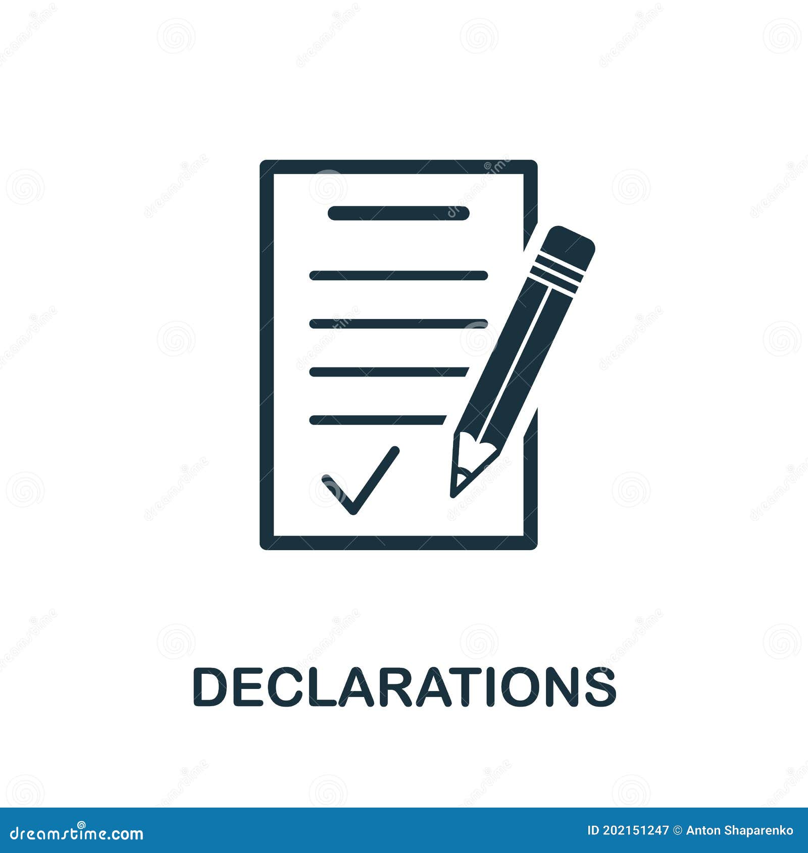 Declarations Icon. Simple Element from Website Development Collection ...