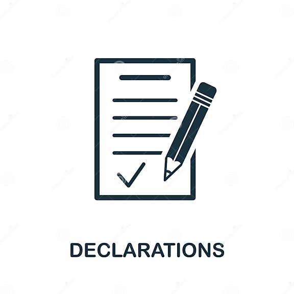 Declarations Icon. Simple Element from Website Development Collection ...