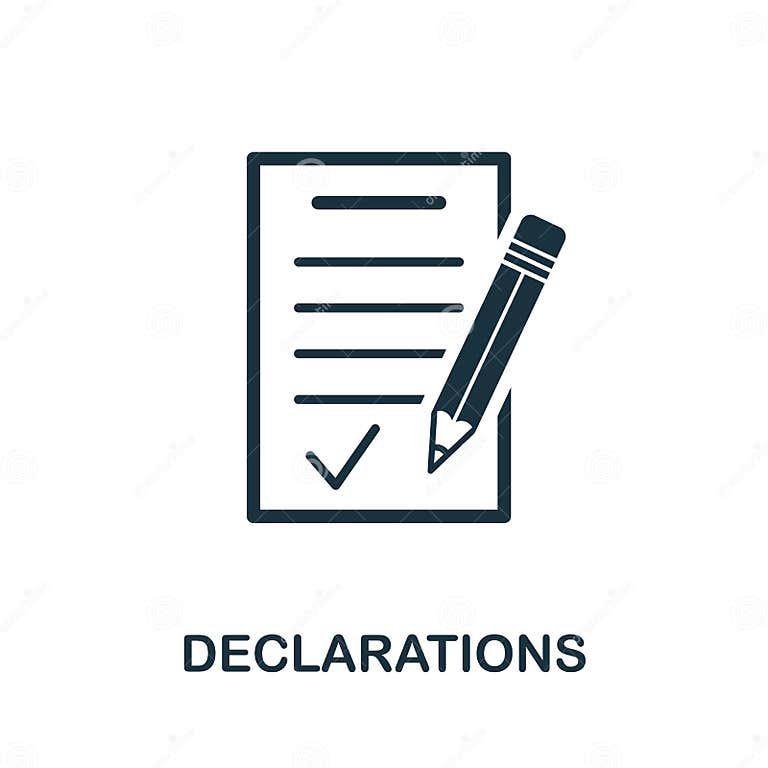 Declarations Icon. Simple Element from Website Development Collection ...