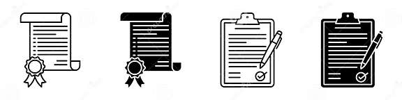 Declarations icon vector stock illustration. Illustration of document ...