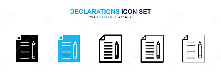Declarations icon vector stock illustration. Illustration of form ...