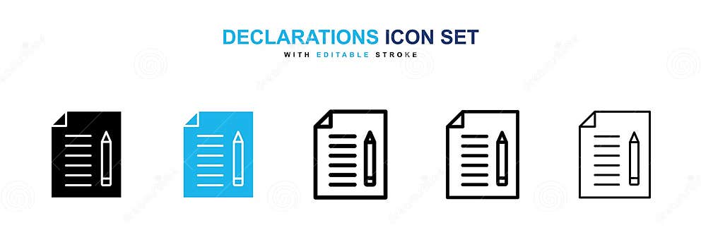 Declarations icon vector stock illustration. Illustration of form ...