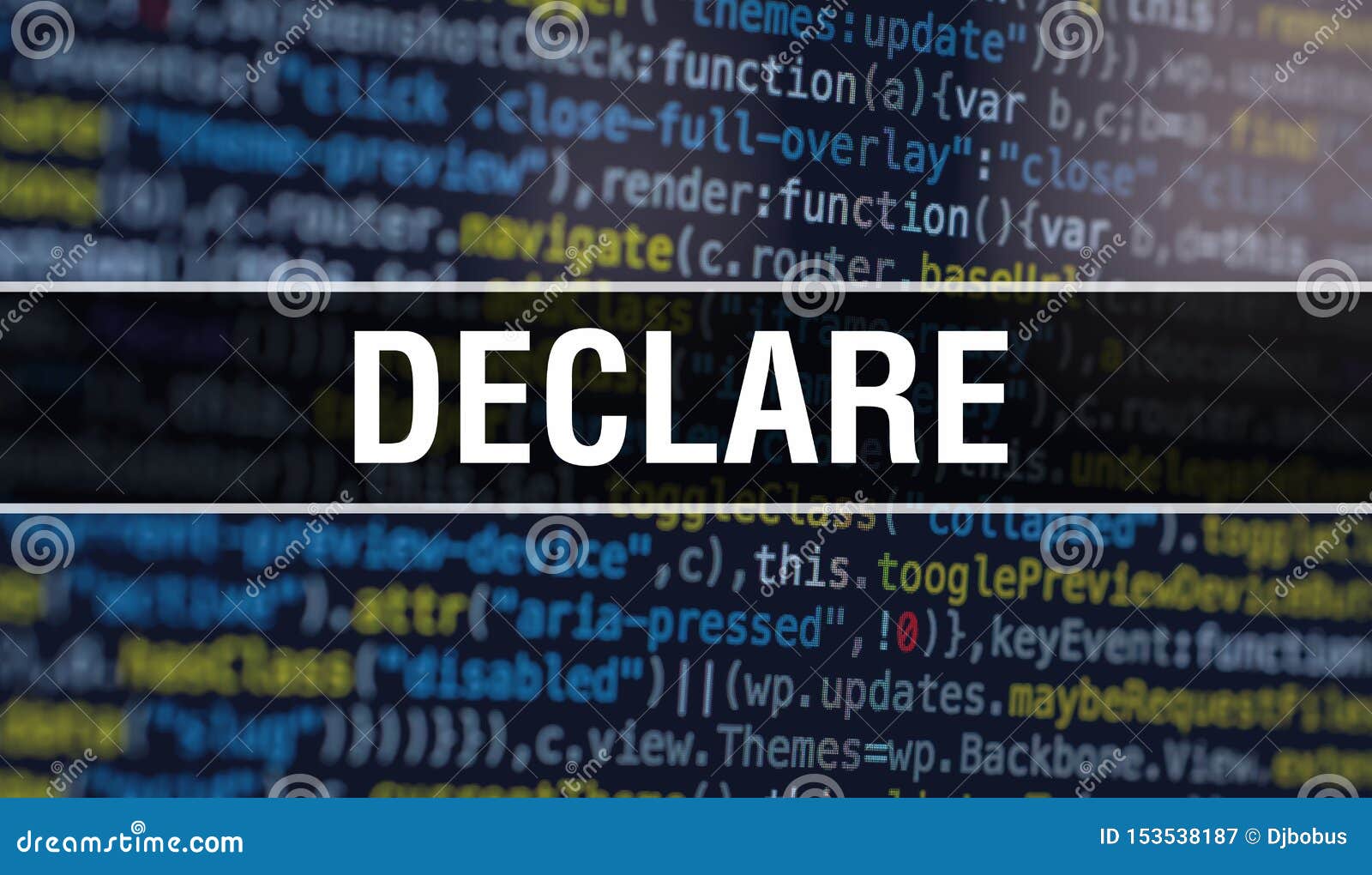 Declare with Abstract Technology Binary Code Background.Digital Binary Data and Secure Data ...