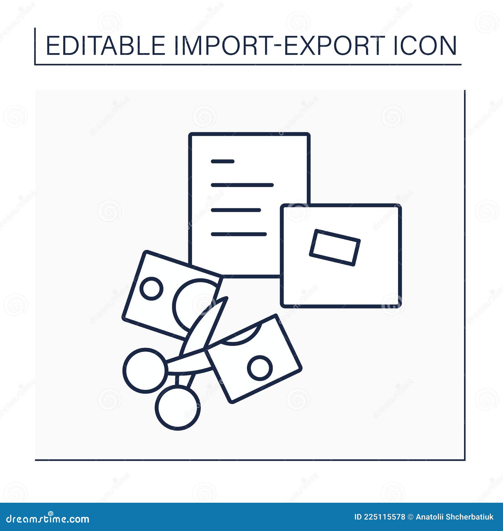 Declare line icon stock vector. Illustration of detailed - 225115578