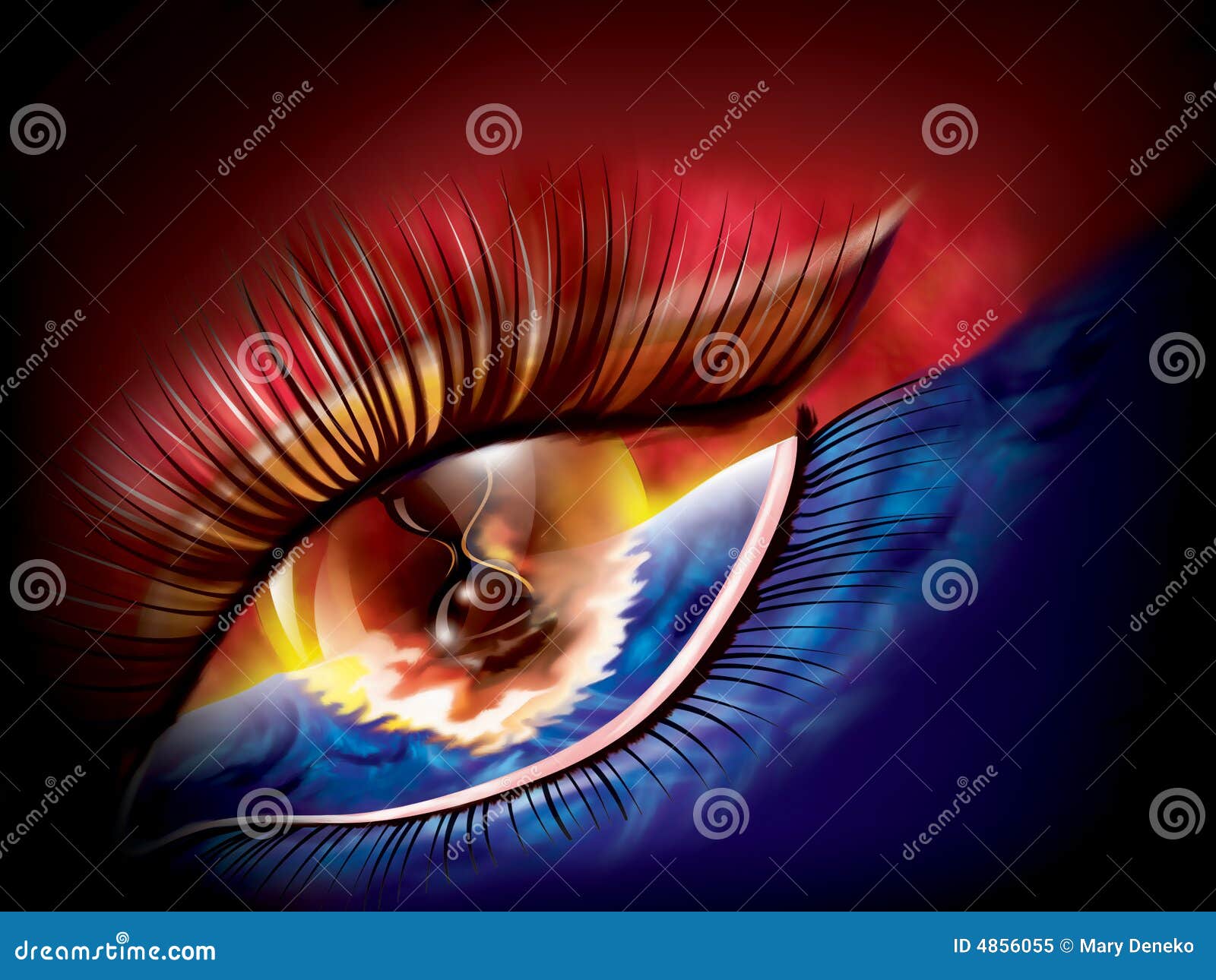 Decline stock illustration. Illustration of eyelashes - 4856055