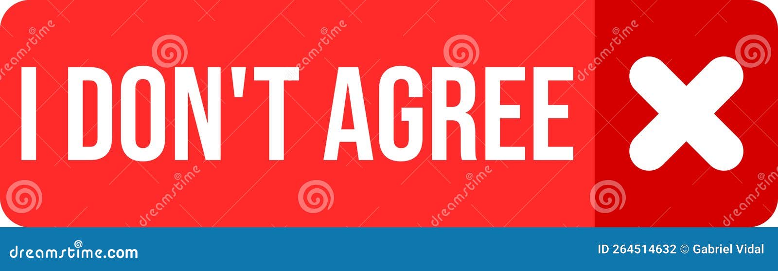 Decline Button. Red Button for Refusing. Stock Vector - Illustration of ...