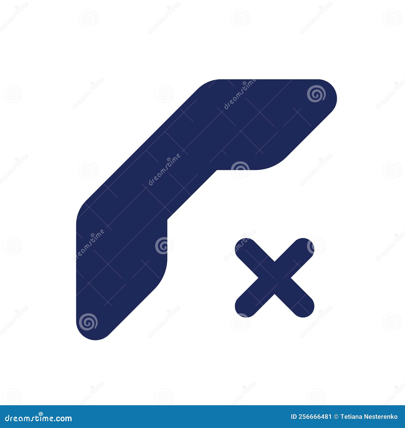 Decline Call Icon Modern Button For Web Or Appstore Design Black Symbol ...