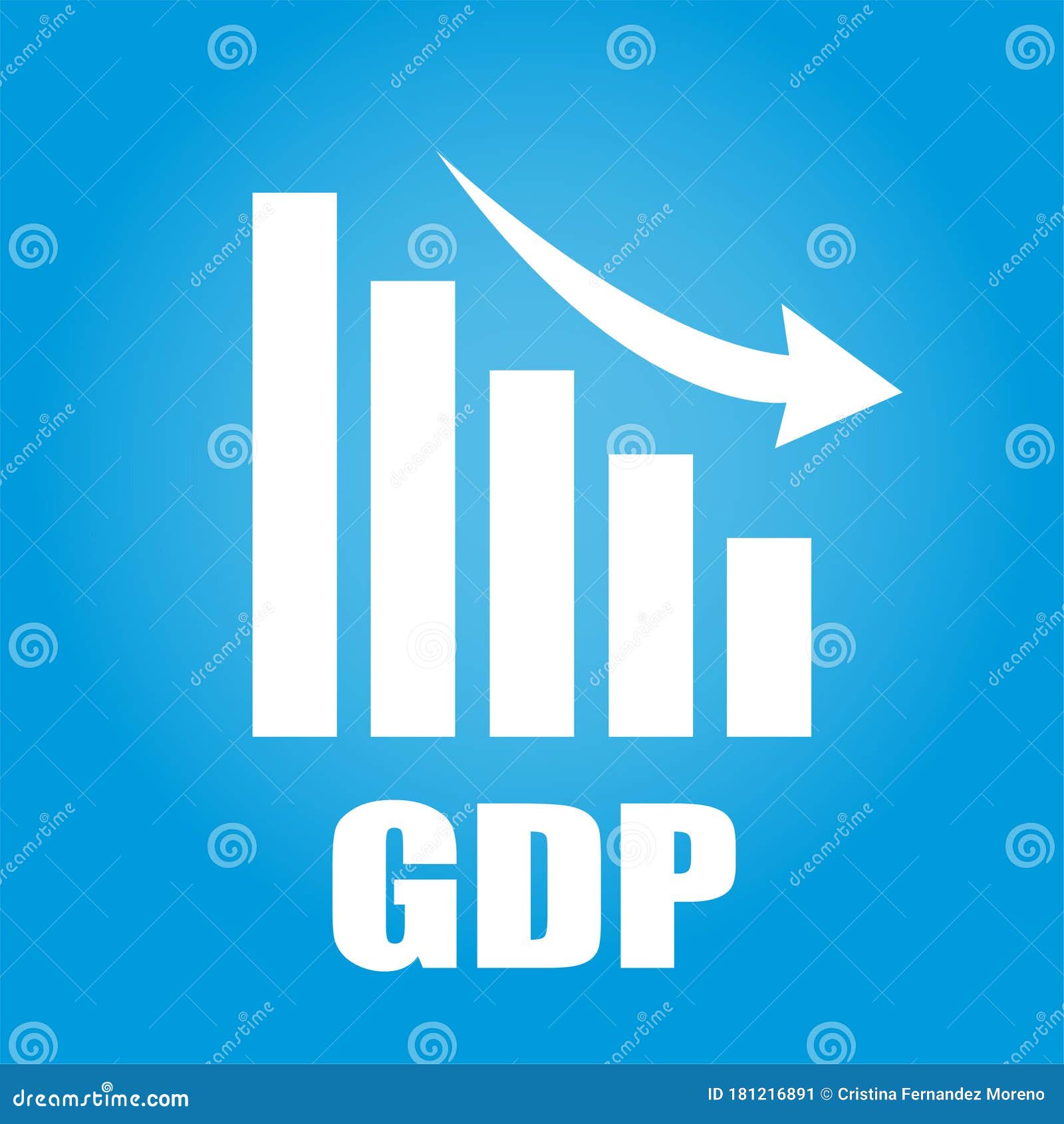Decline and Decrease of GDP - Failure and Breakdown of Economy Stock ...