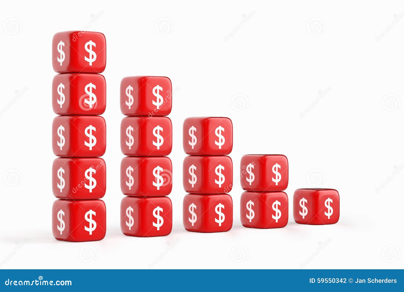 Decline Dollar Chart stock illustration. Illustration of detoriation ...