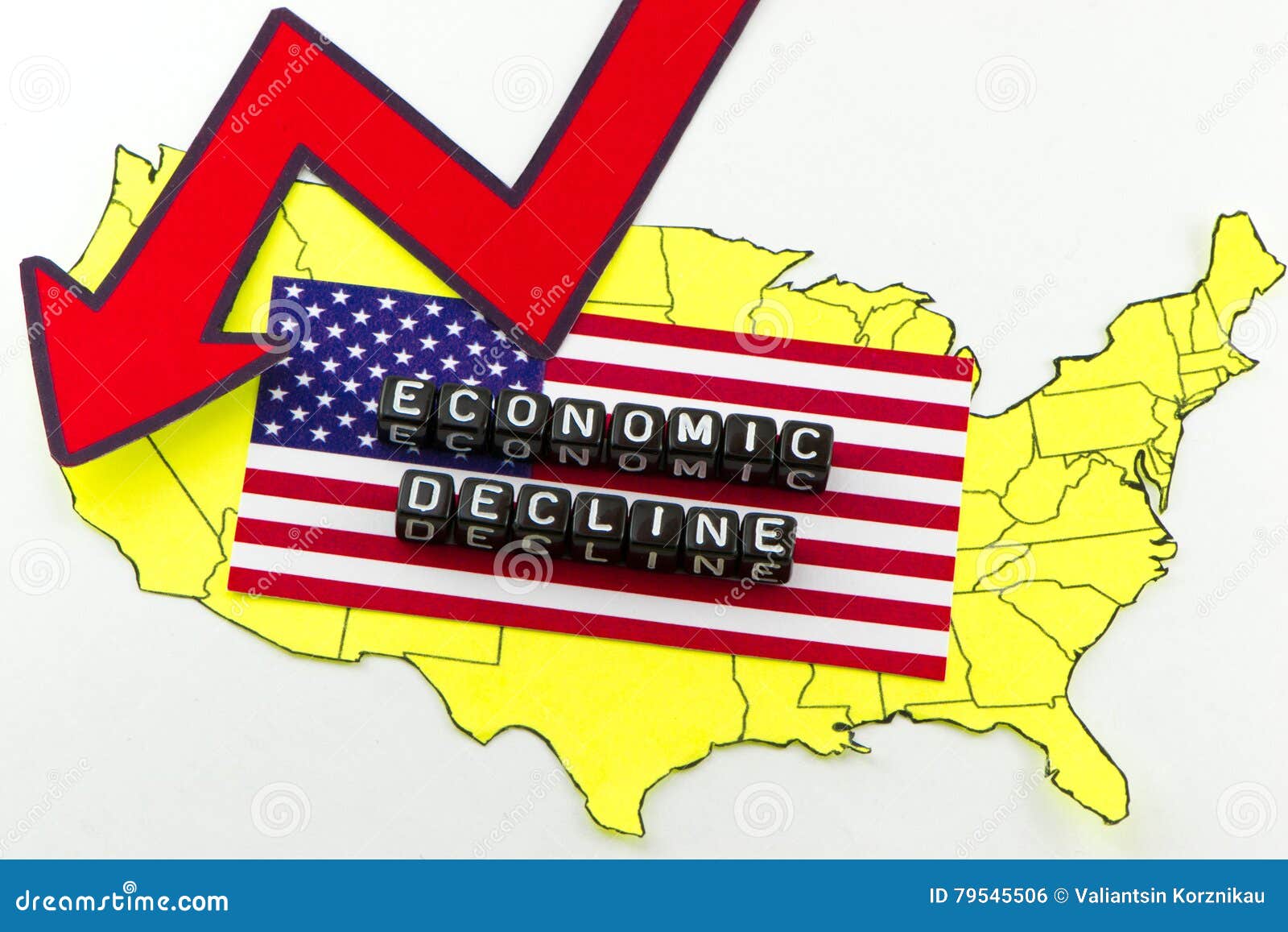 The decline of the economy stock illustration. Illustration of global ...