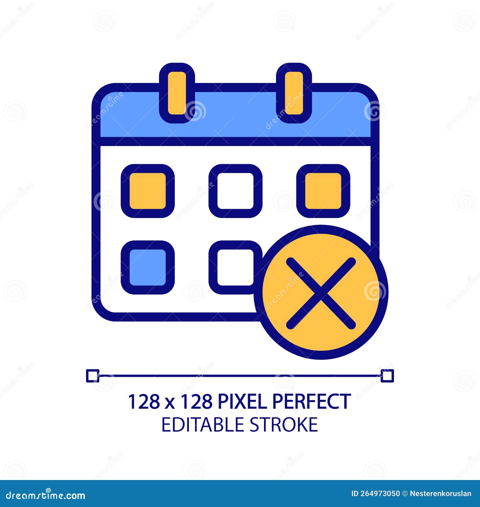 Decline Event in Calendar Pixel Perfect RGB Color Icon Stock Vector ... Decline Event in Calendar Pixel Perfect RGB Color Icon Stock Vector ...