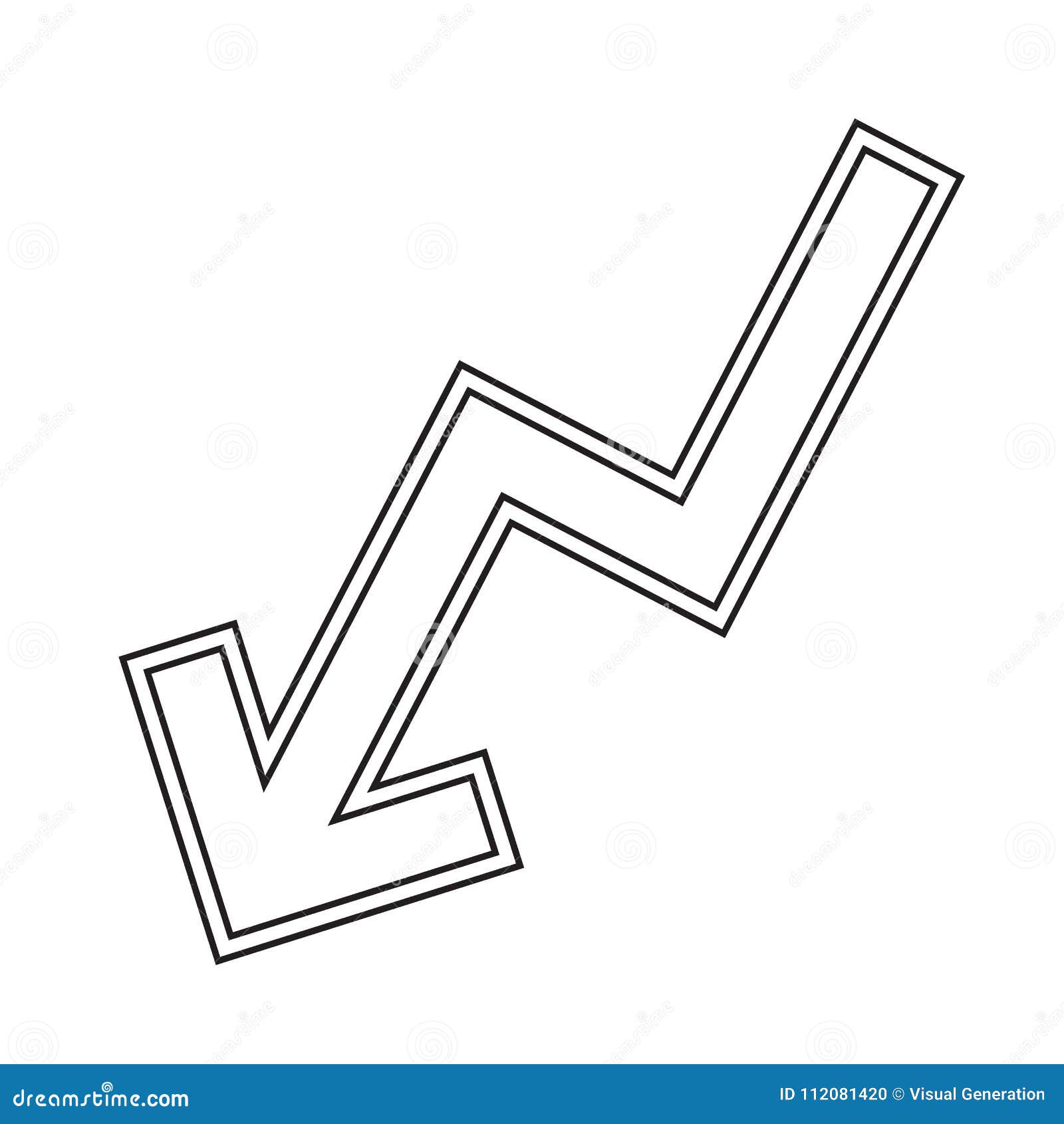 Decline Graph, Chart With Bars Declining, Chart Icon Vector ...