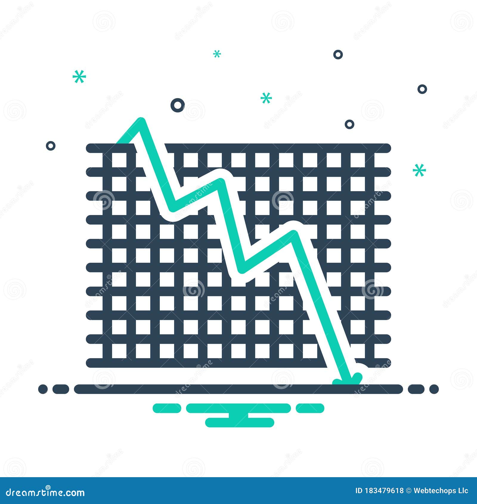 Mix Icon for Decline, Downfall and Relapse Stock Vector - Illustration ...