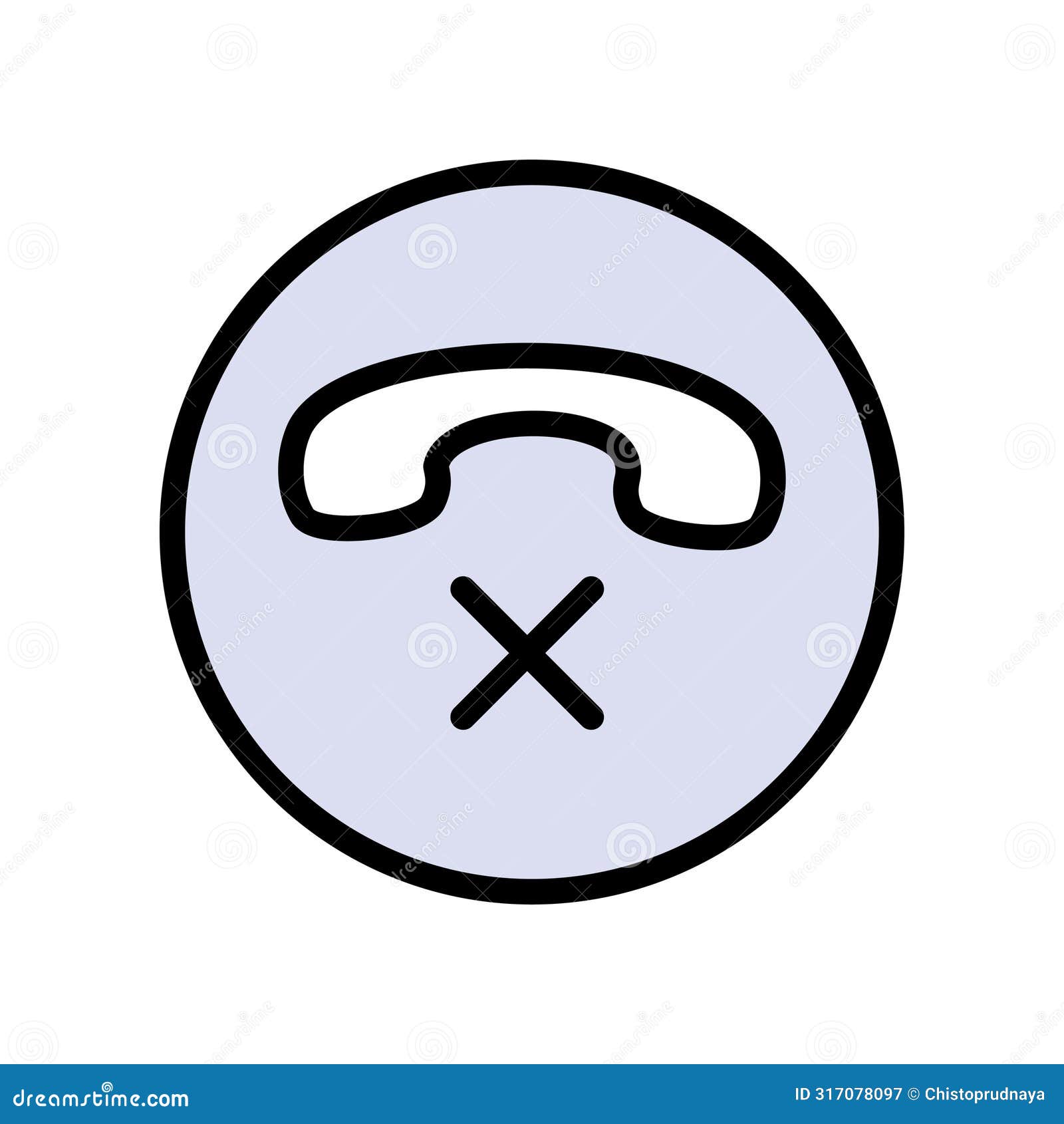 Decline Phone Call Icon. Reject Feature. Ending Conversation Option. Vector Isolated User ...
