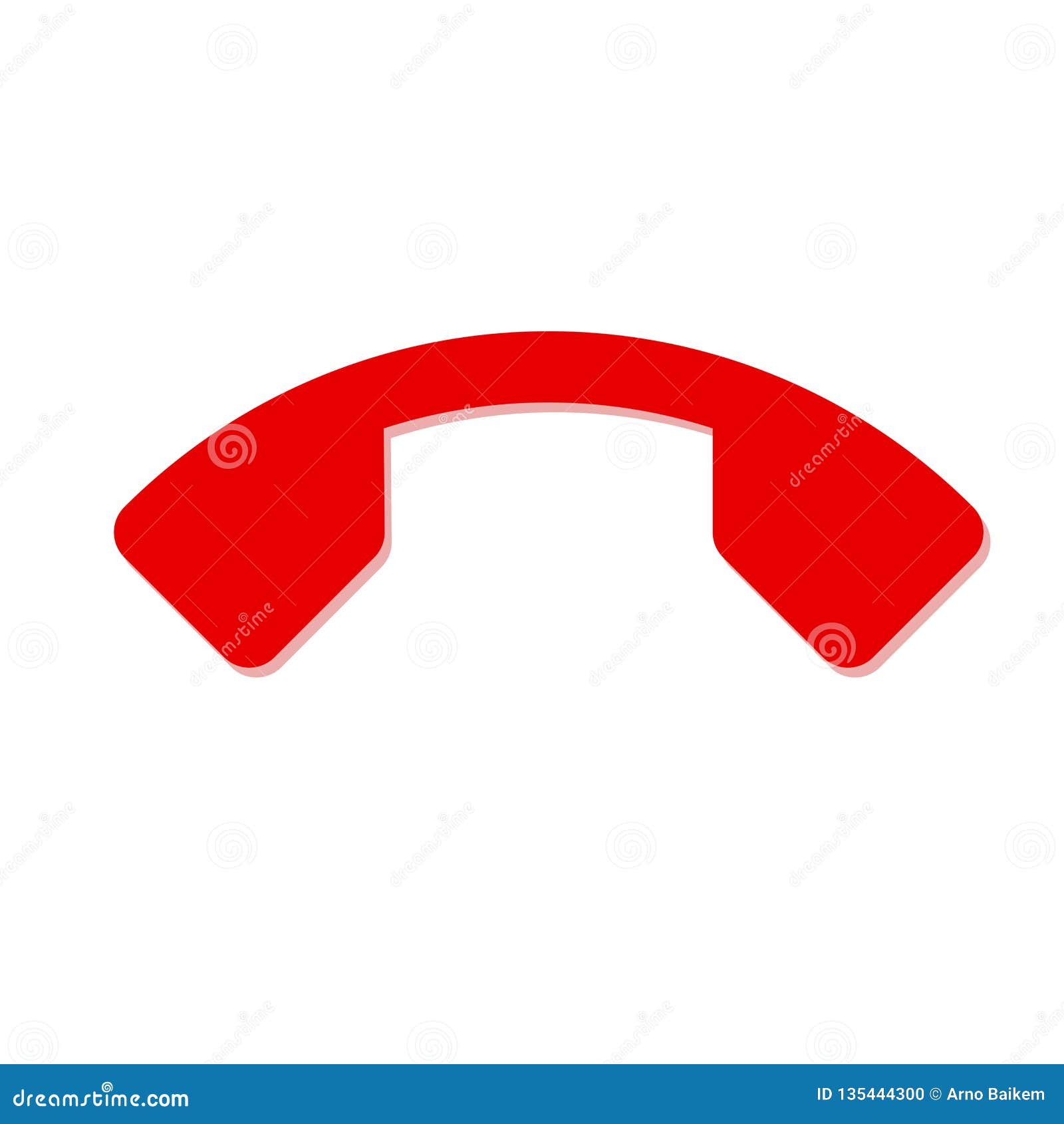 Decline Phone Icon on a White Background Stock Illustration ...