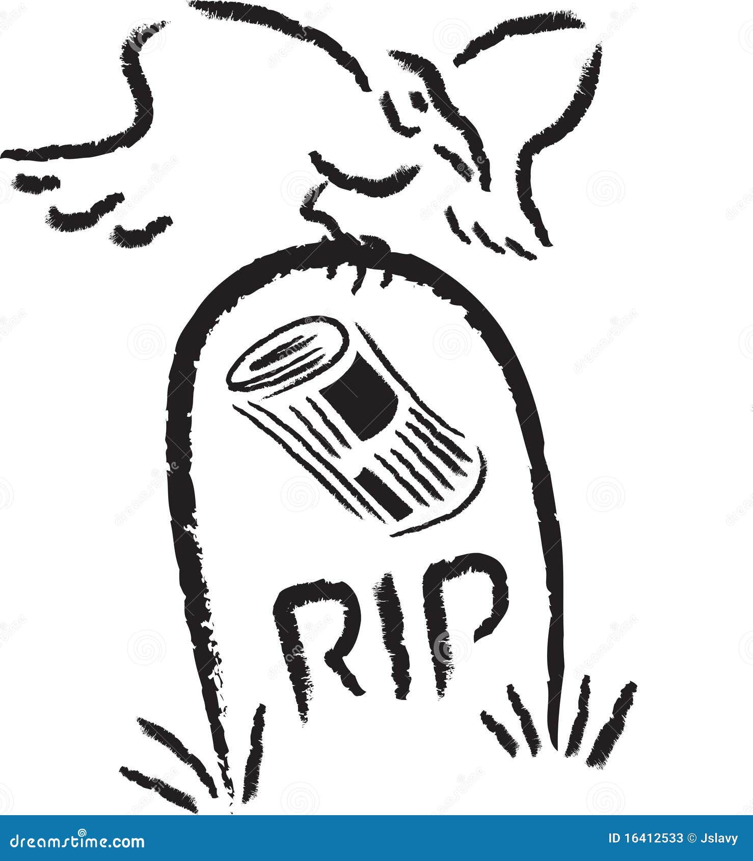 The Decline of Print Media stock vector. Illustration of tomb - 16412533