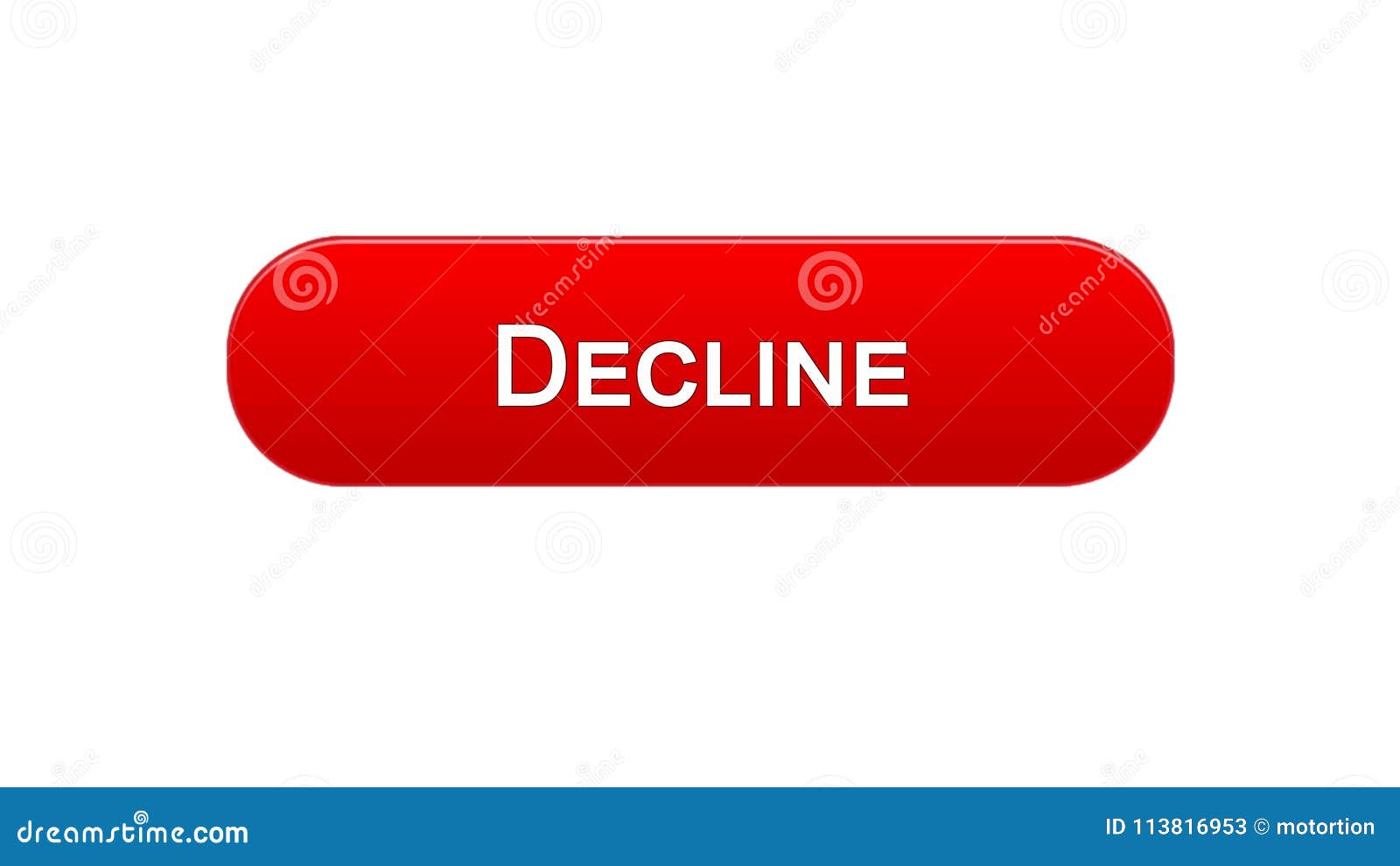 Decline Web Interface Button Red Color, Financial Investment, Decrease ...