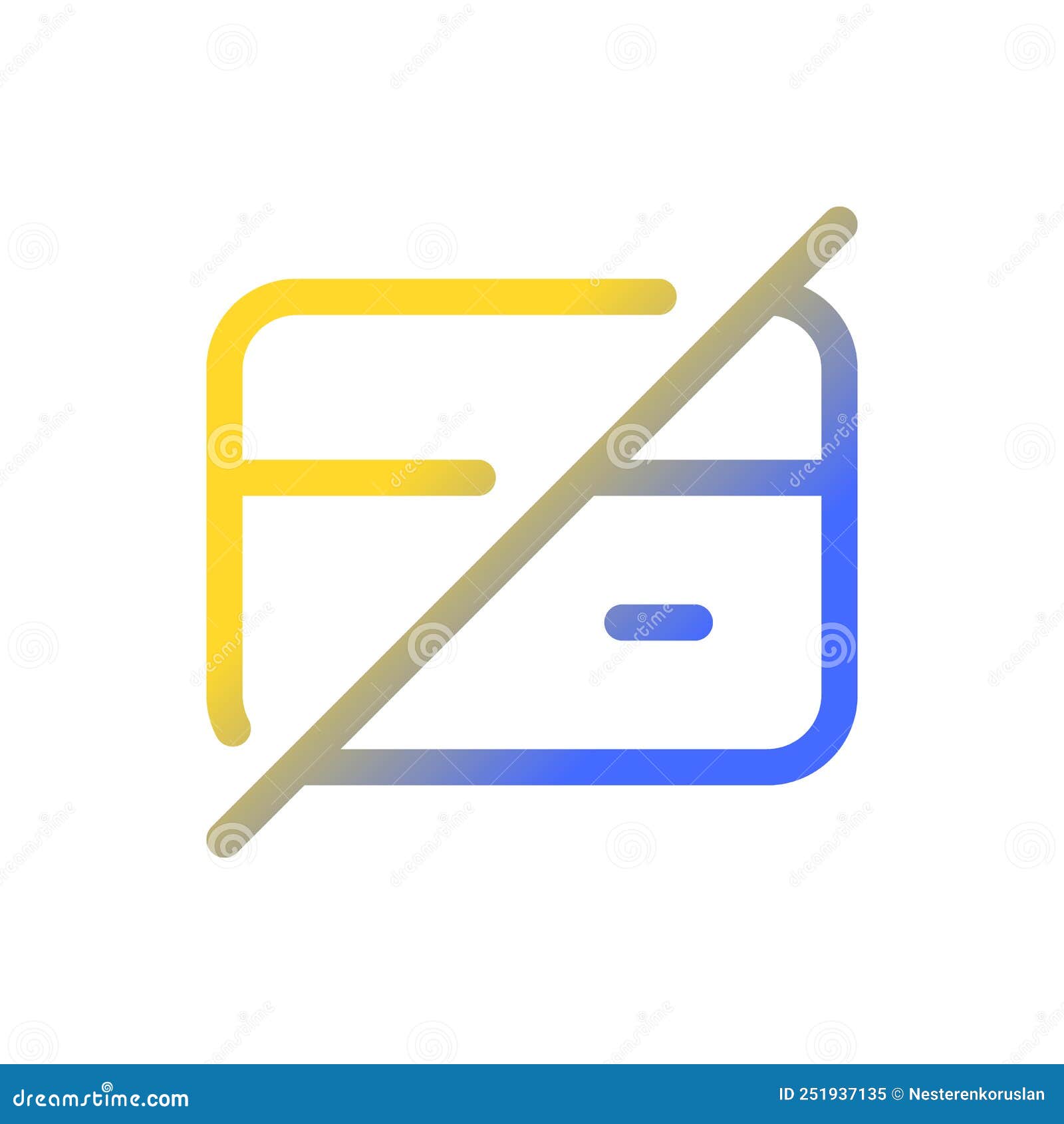 Declined Payment Pixel Perfect Gradient Linear Ui Icon Stock Vector ...