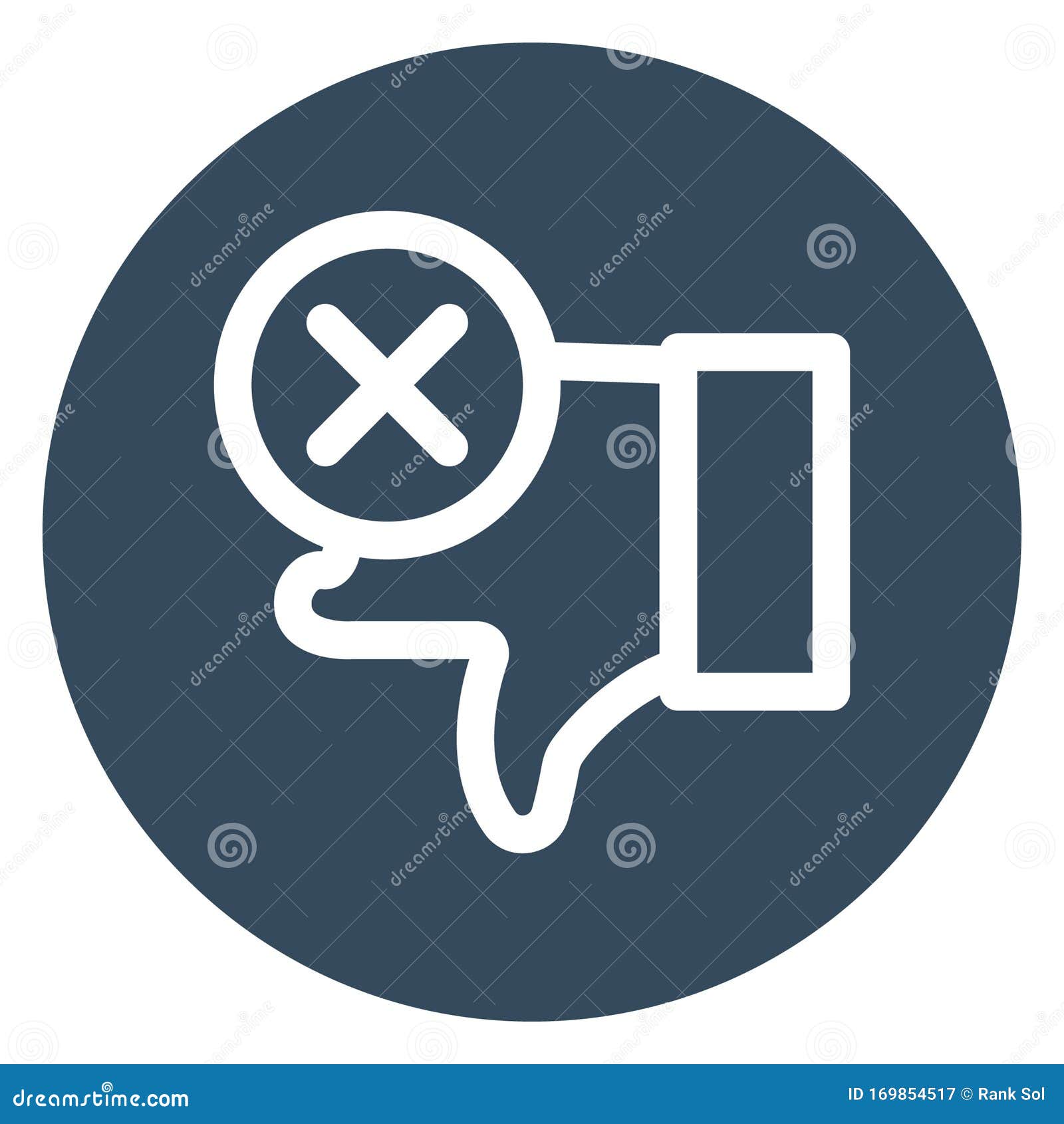 Declined, Rejected Bold Vector Icon Which Can Easily Edit Stock ...