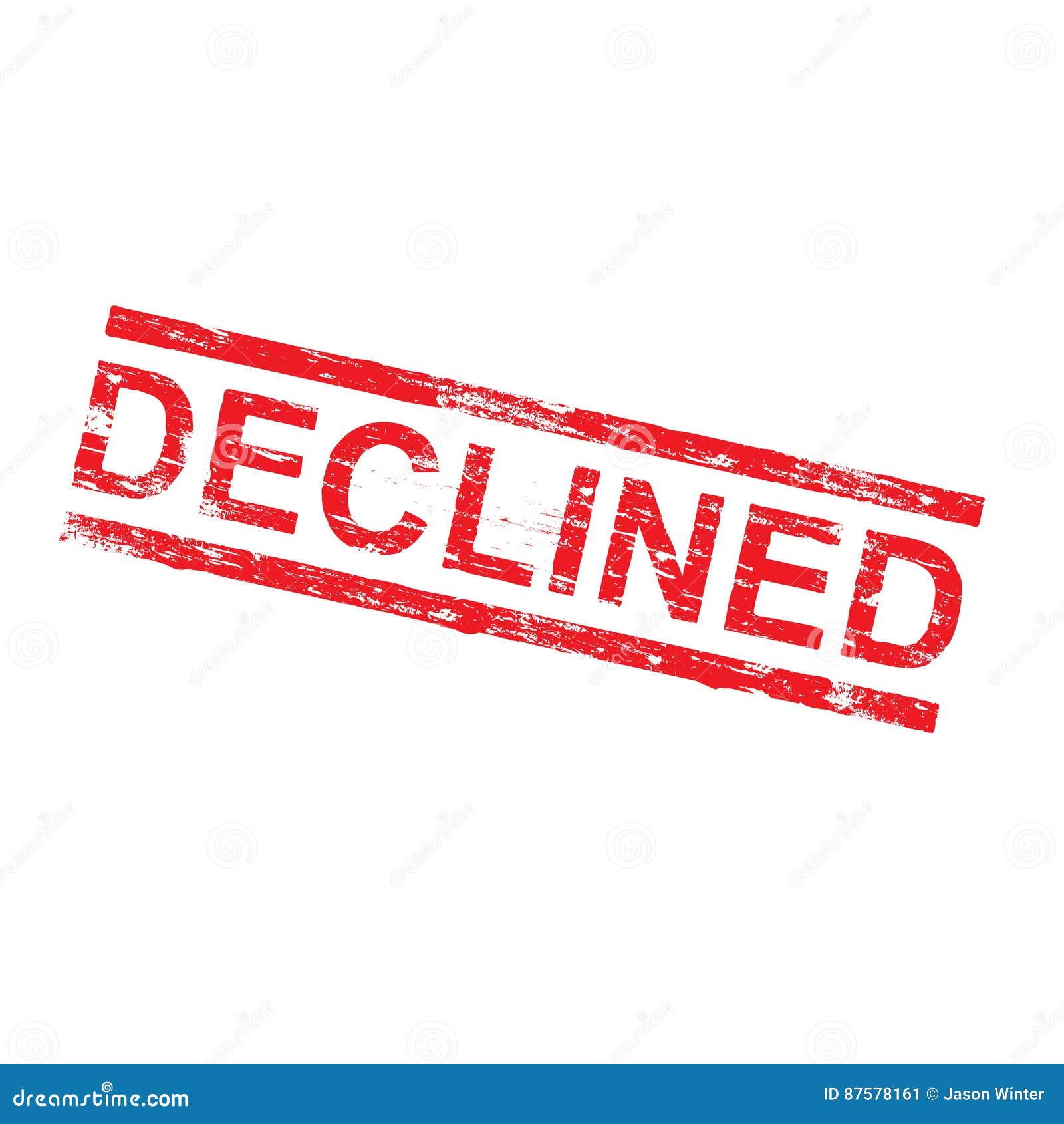 Declined Rubber Stamp stock vector. Illustration of repayment - 87578161
