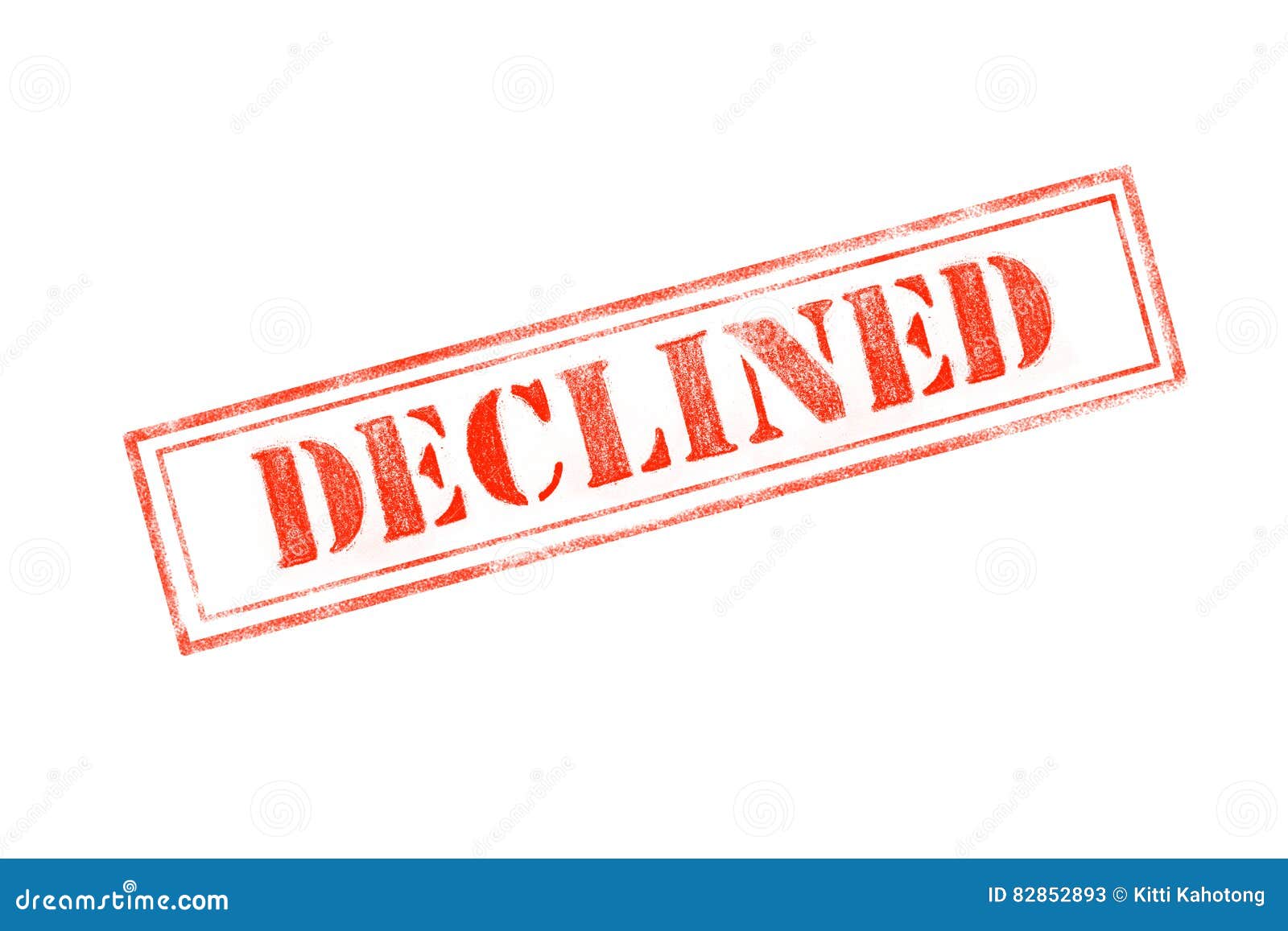`DECLINED ` Rubber Stamp Over a White Background Stock Image - Image of ...