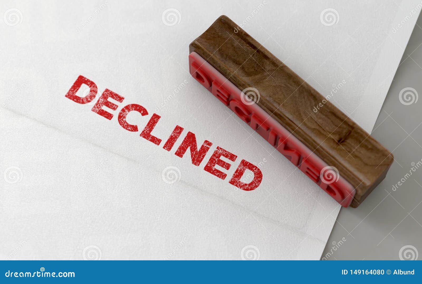 Declined Stamp and Form stock illustration. Illustration of action ...