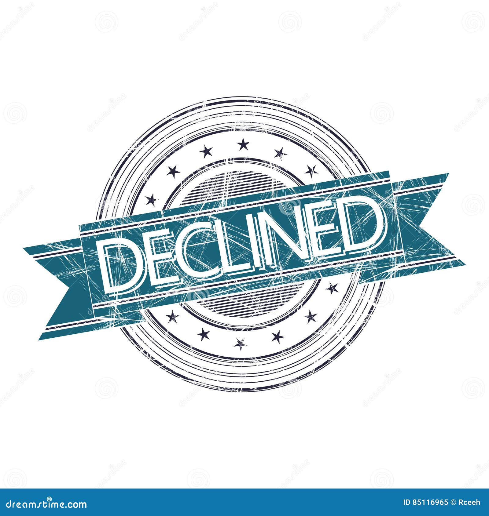 Declined stamp stock vector. Illustration of important - 85116965