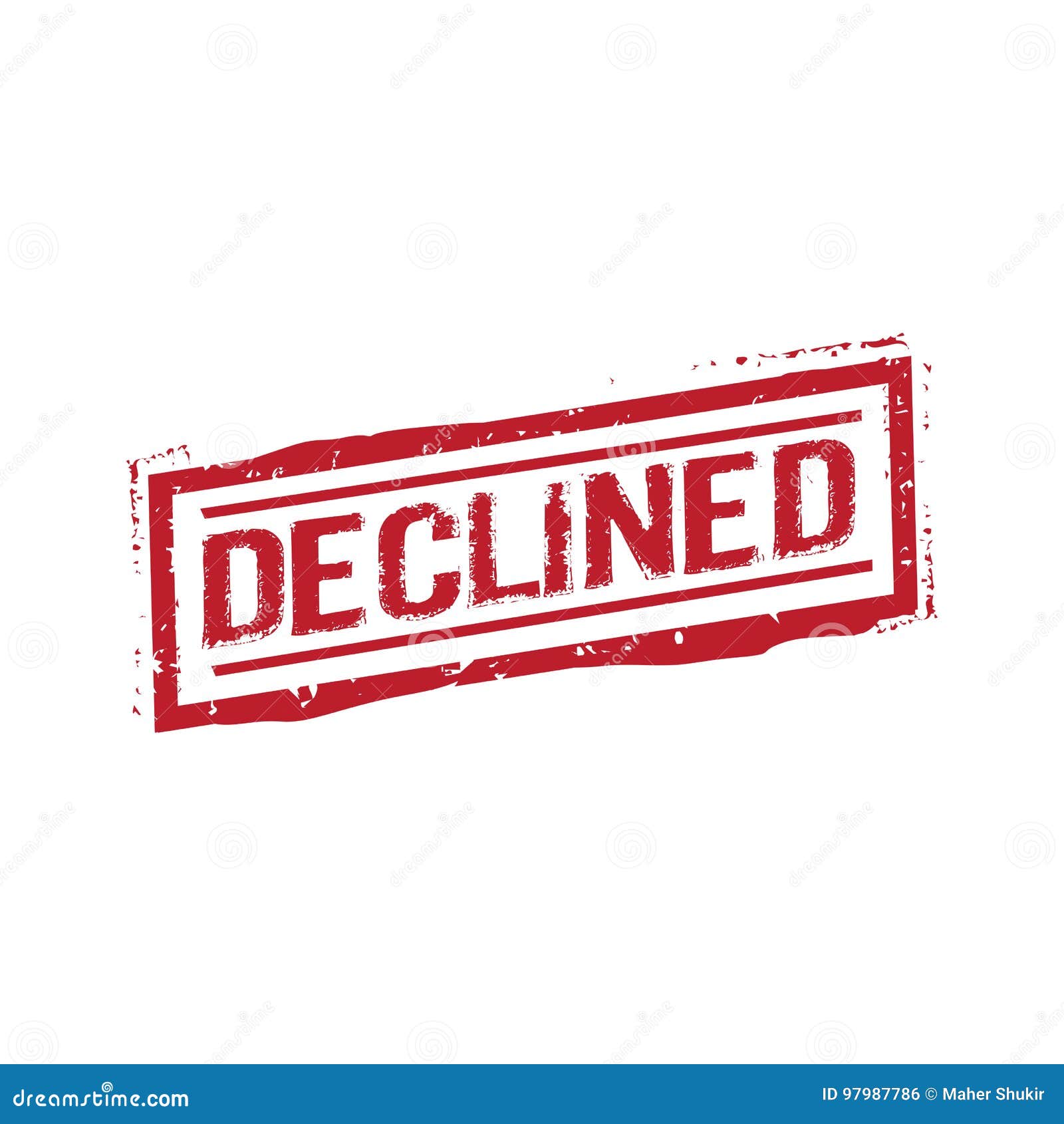 Declined stamp sign stock vector. Illustration of outline - 97987786