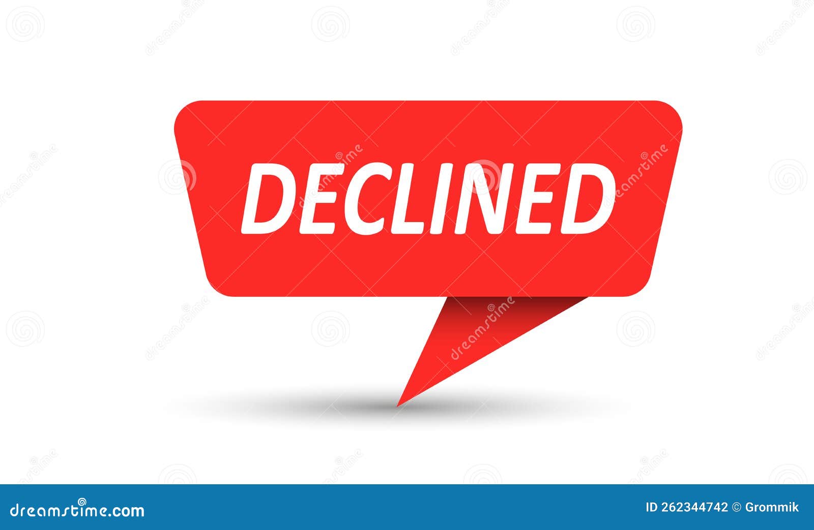Declined. Vector Banner, Pointer, Sticker, Label or Speech Bubble Stock ...