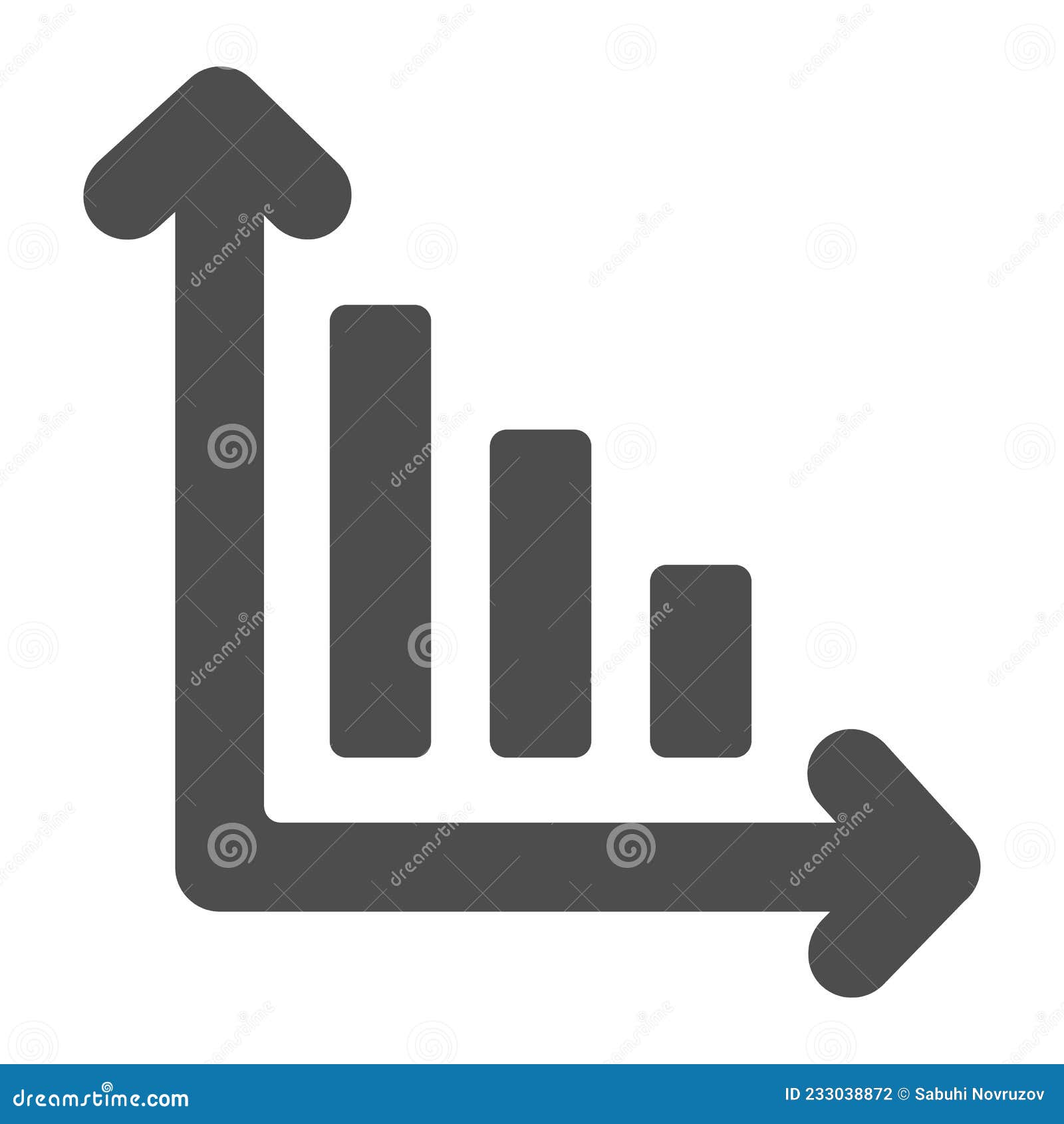 Declining Bar Graph, Decrease Bar Chart Solid Icon, Diagram Concept ...