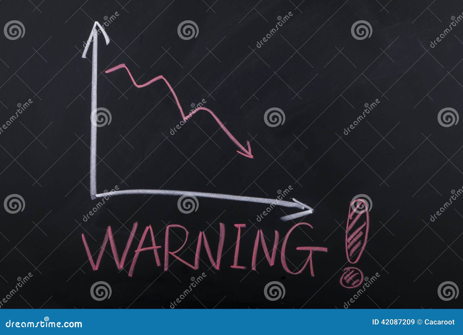 Declining Chart And Falling Red Arrow Stock Photography | CartoonDealer ...