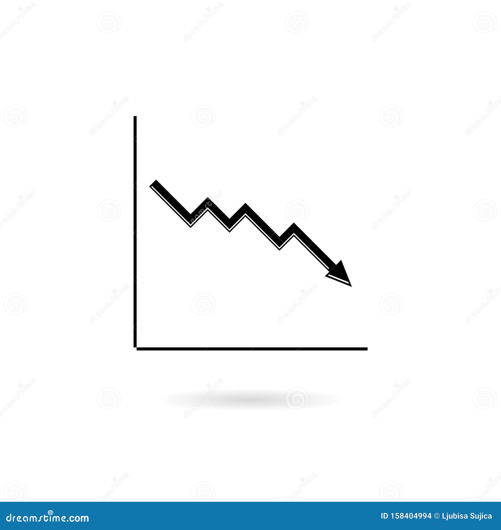 Declining Graph Icon for Your Web Site Design Stock Vector ...