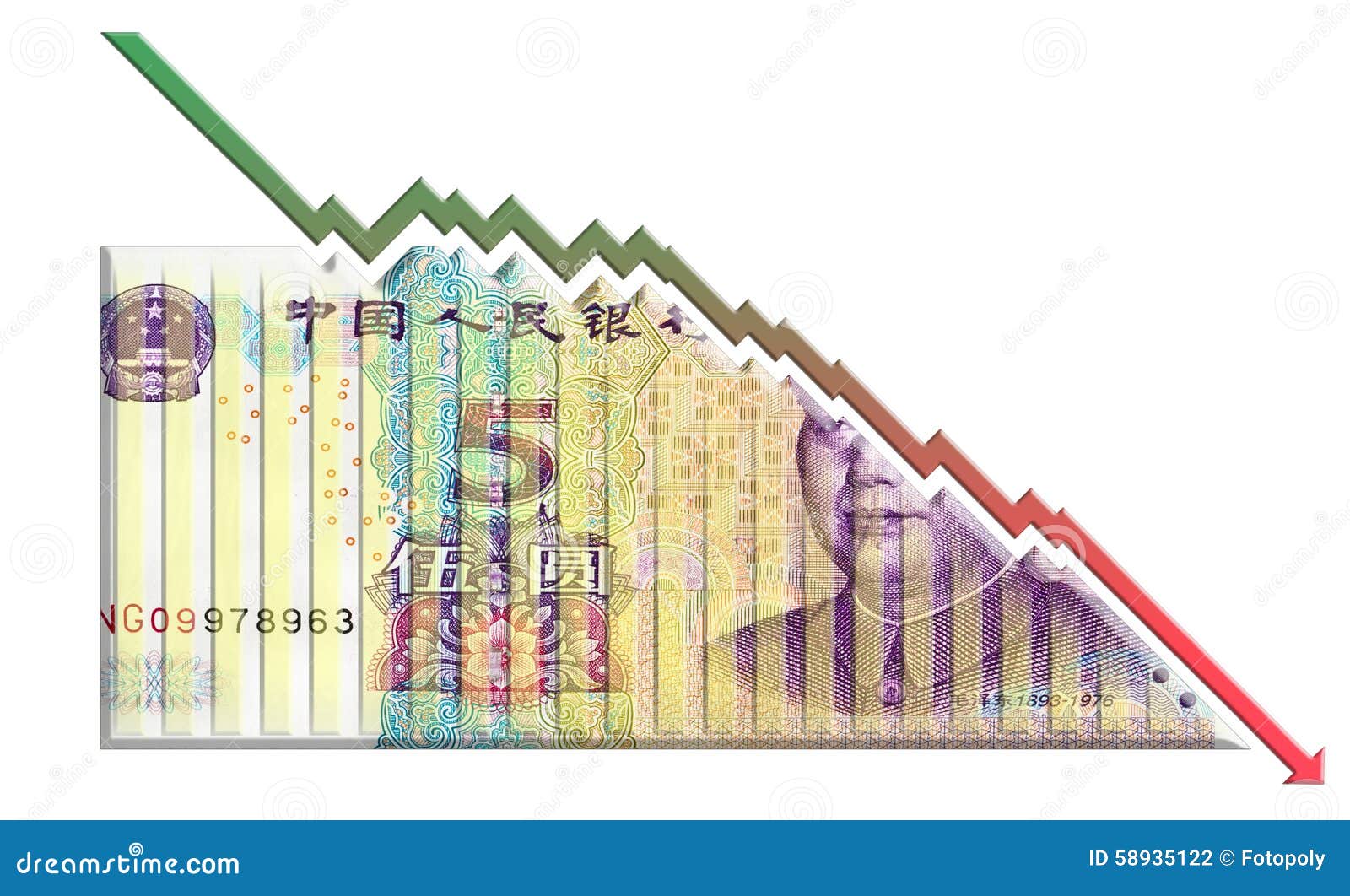 Declining Money Graph stock photo. Image of business - 58935122