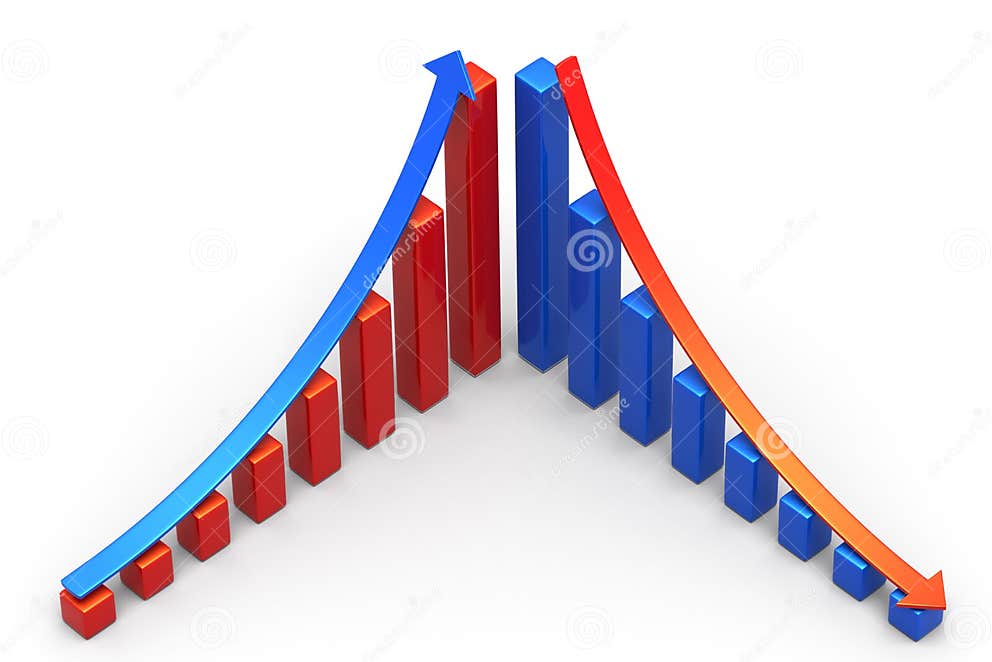 Declive e declínio ilustração stock. Ilustração de declive - 12631808