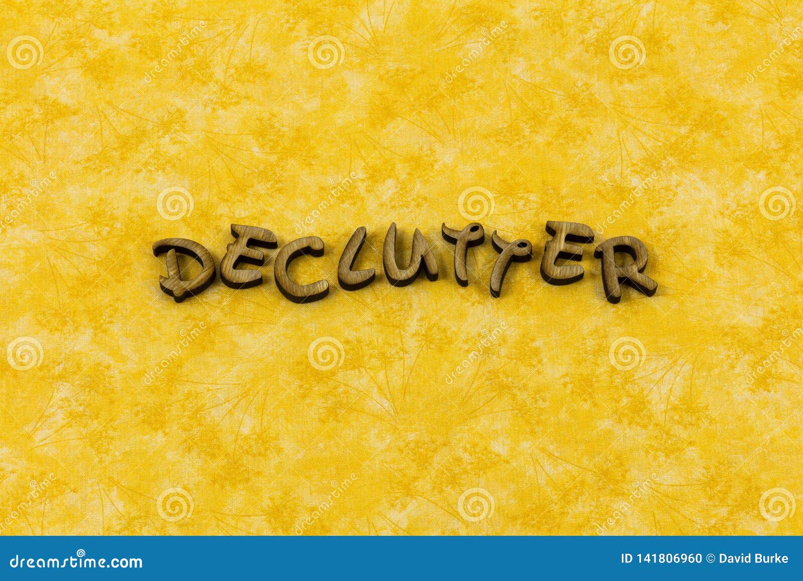 Declutter Clutter Organize Mind Focus Clear Space Typography Word Stock ...