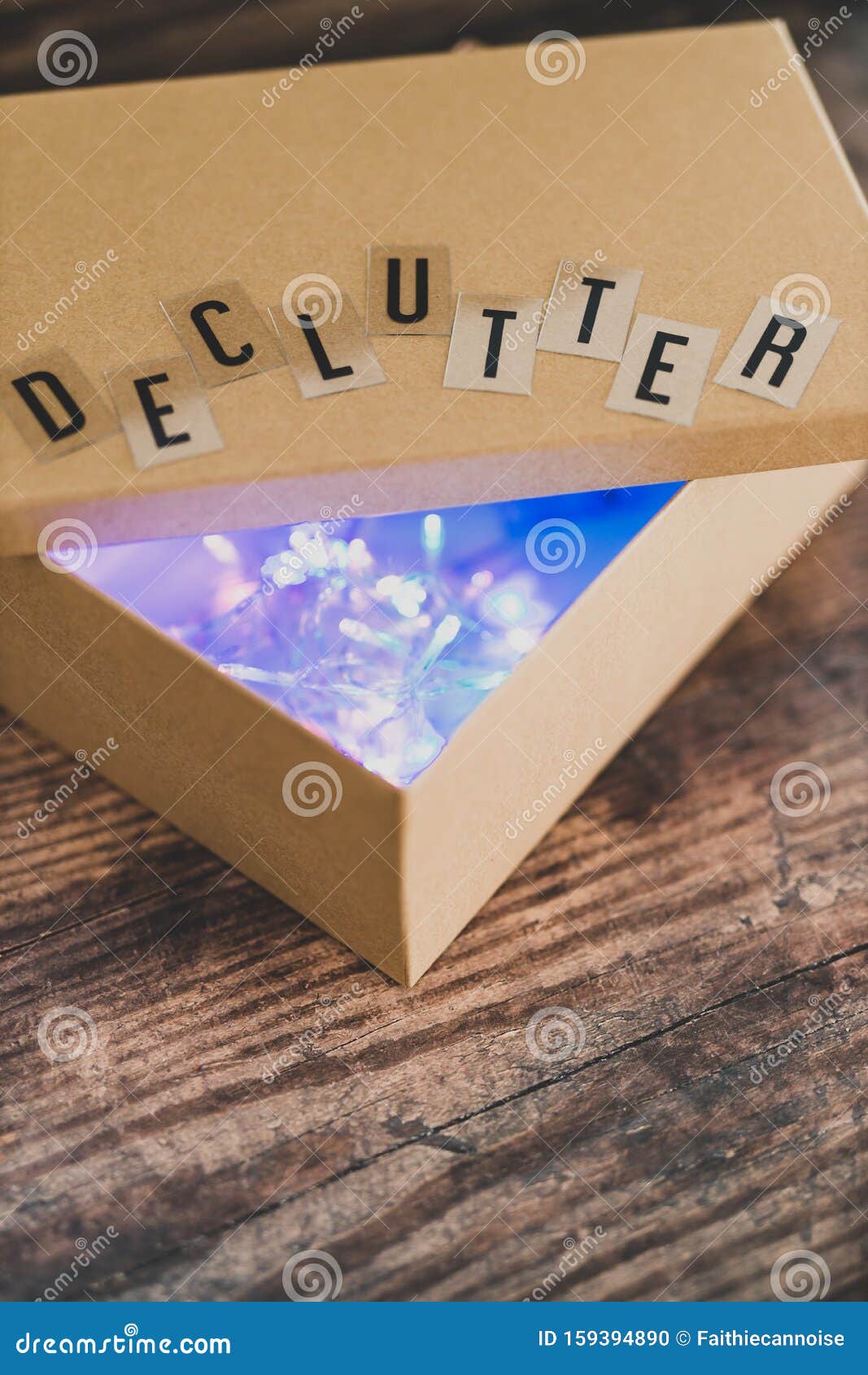 Declutter Message on Top of Semi-open Box To Fill with Items To Give ...