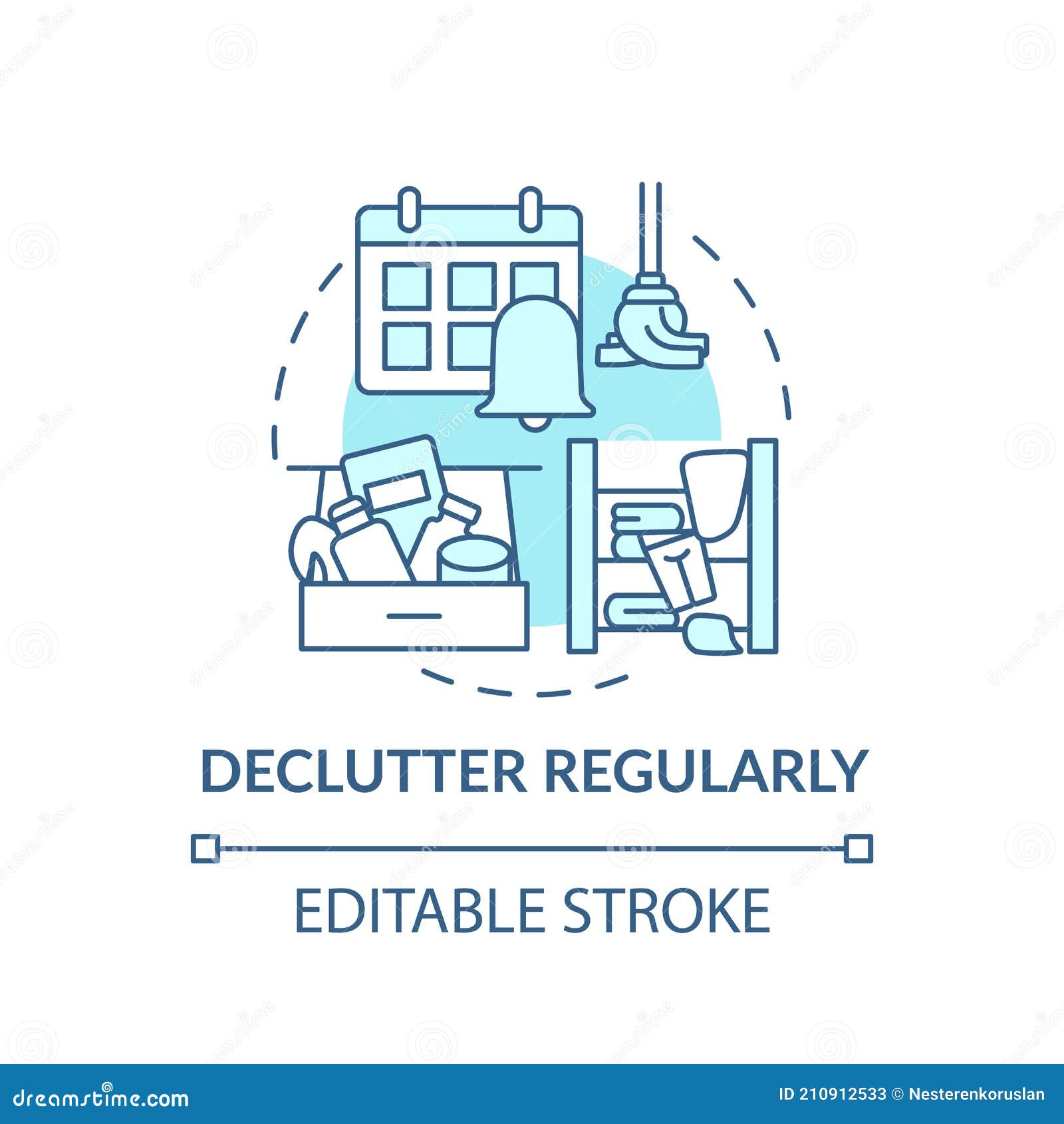Declutter Regularly Concept Icon Stock Vector - Illustration of ...