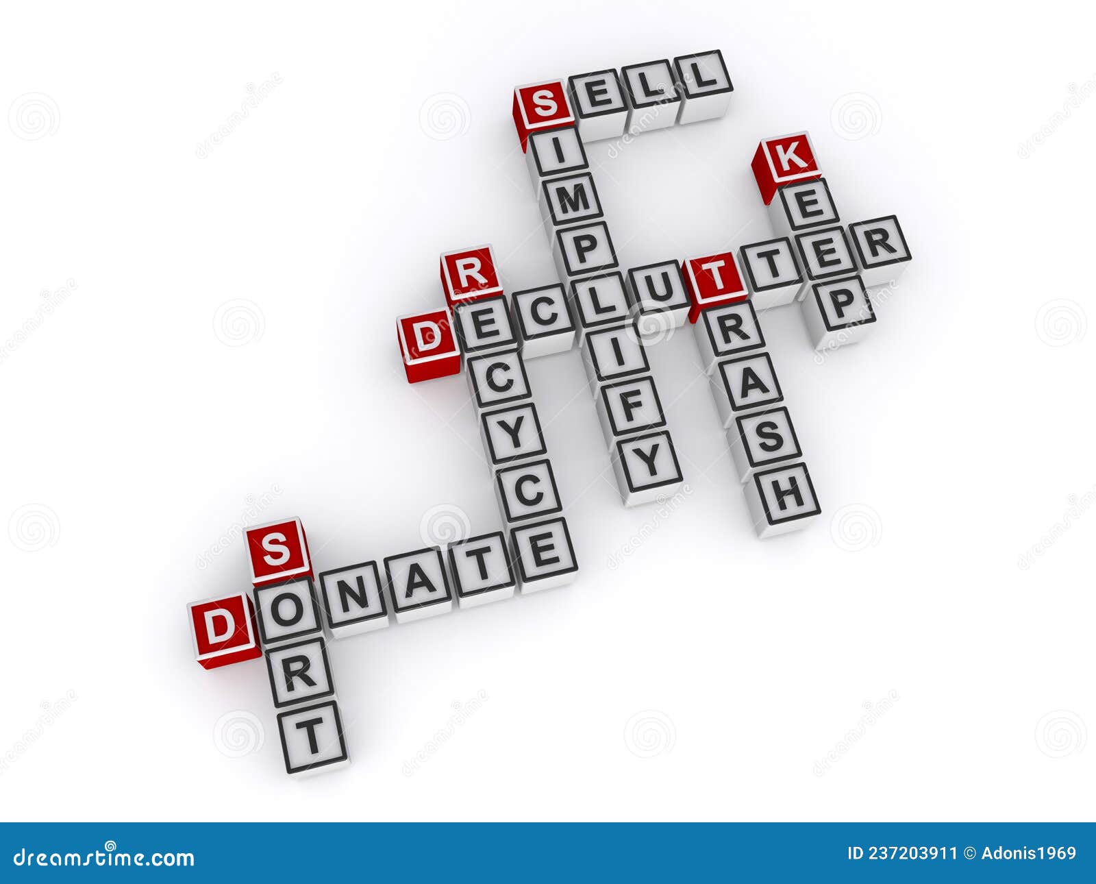 Declutter Word. Hand Drawn Motivation Lettering Phrase. Black Ink ...