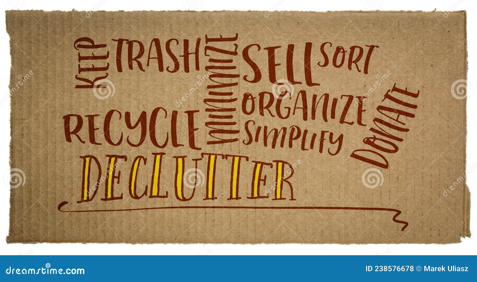 Declutter and Simplify Word Cloud Stock Photo - Image of sort ...