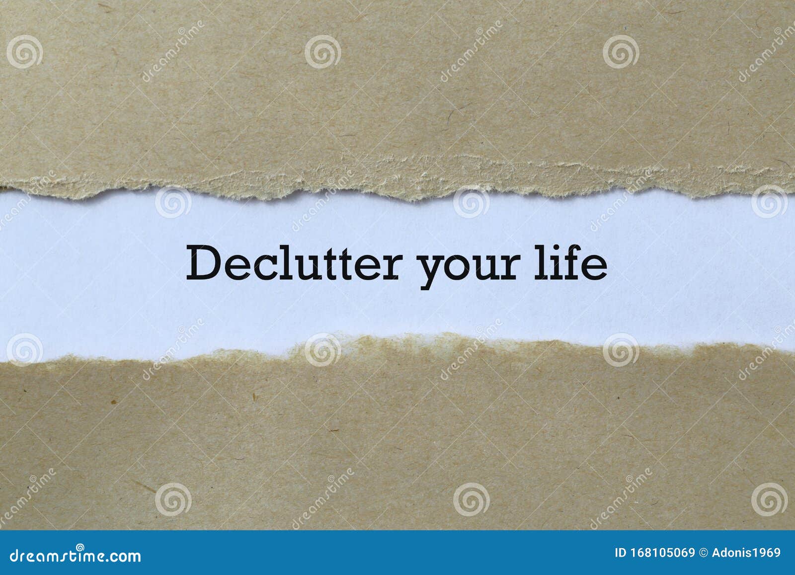 Declutter Your Life on Paper Stock Image - Image of clean, junk: 168105069