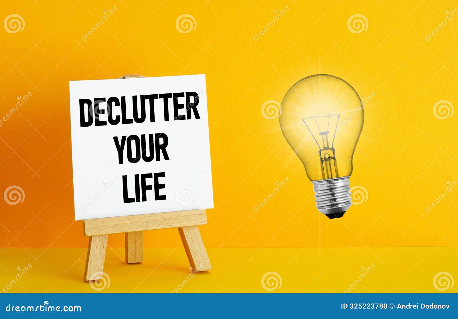 Declutter Your Life is Shown Using the Text Stock Photo - Image of ...