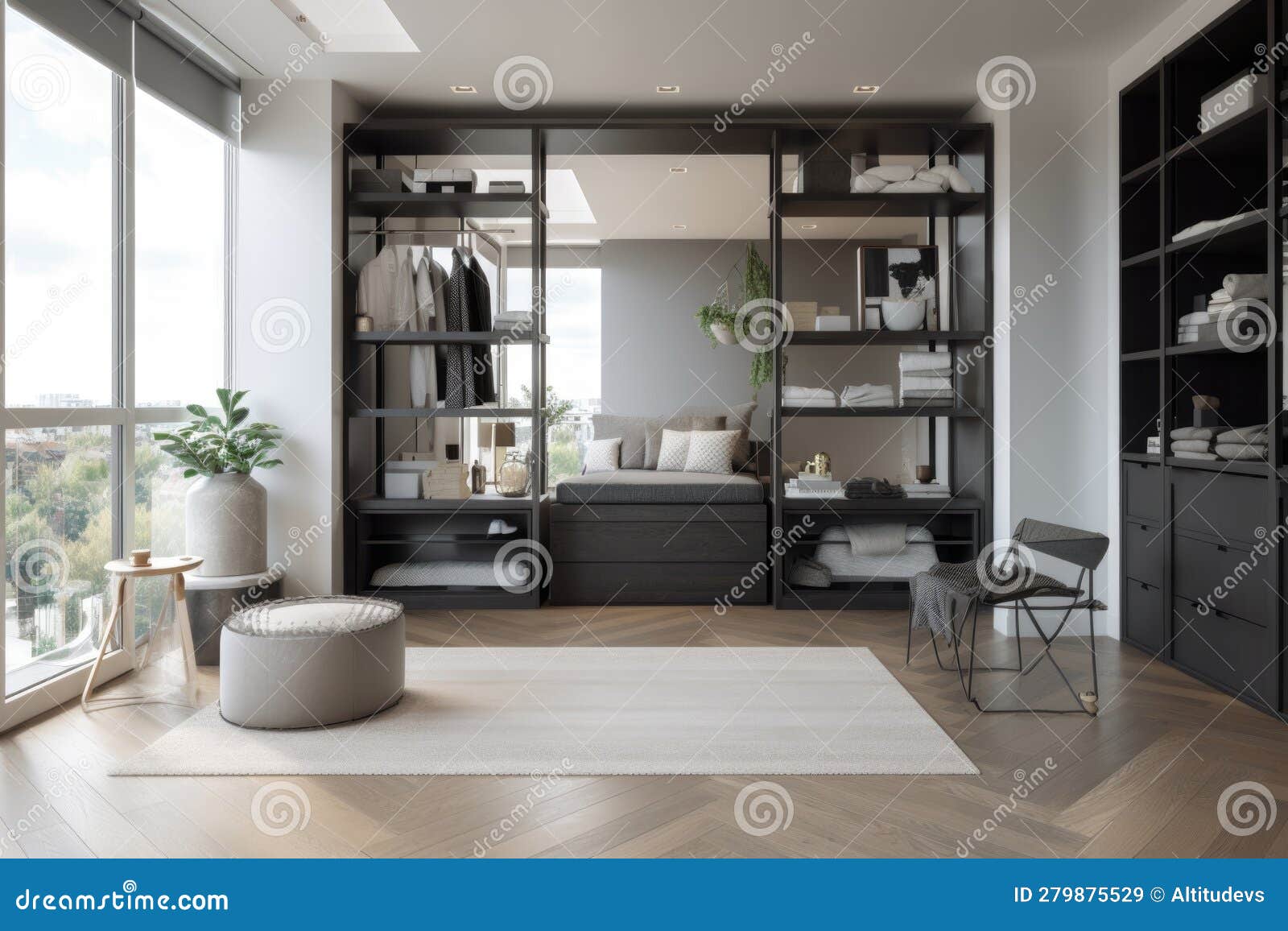 Decluttering Room, with View of Organized and Functional Space Stock ...