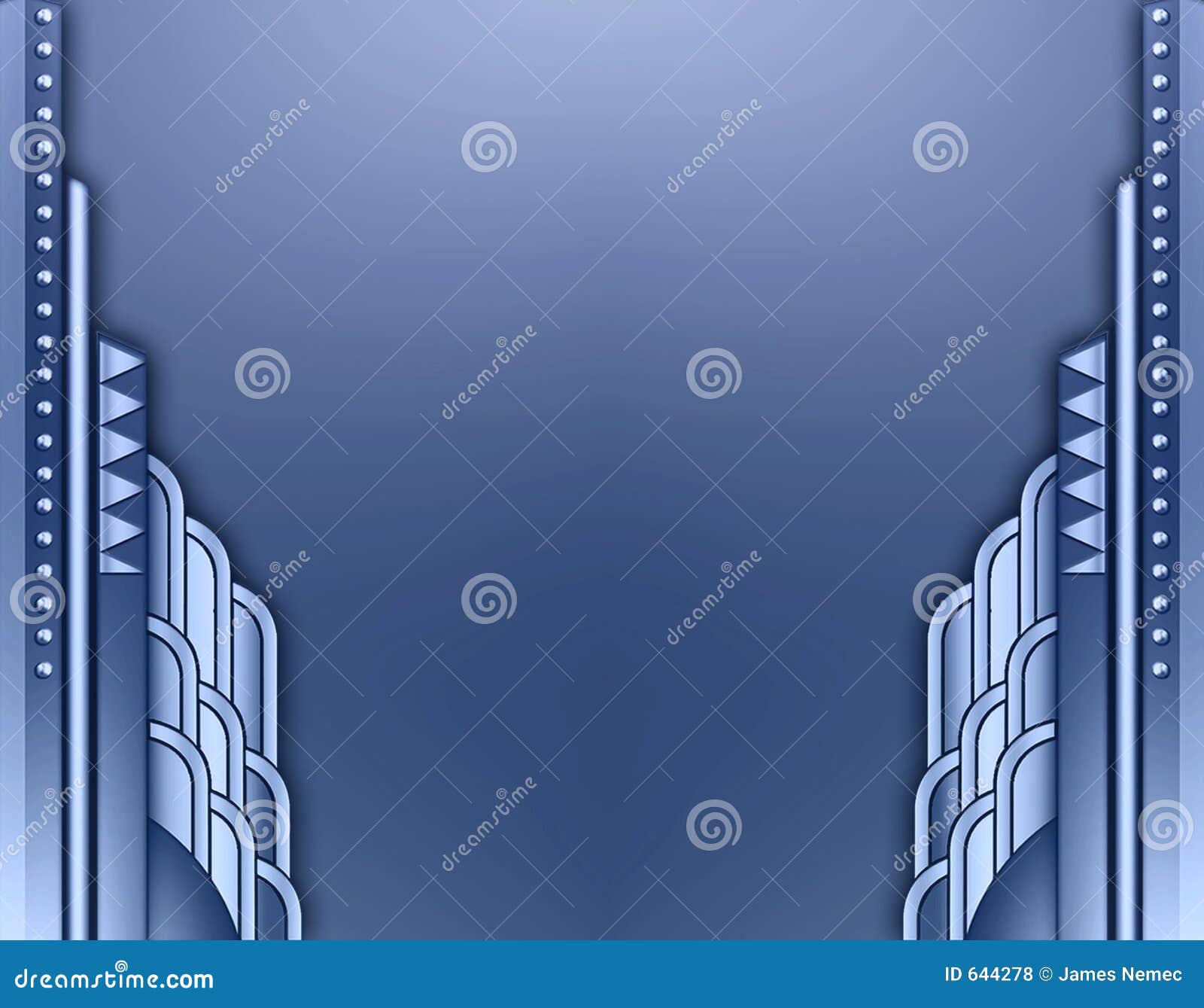 Deco building border stock illustration. Illustration of column - 644278