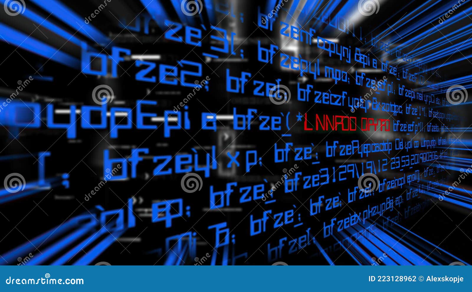 Decoding on Computer Screen Concept Stock Illustration - Illustration ...