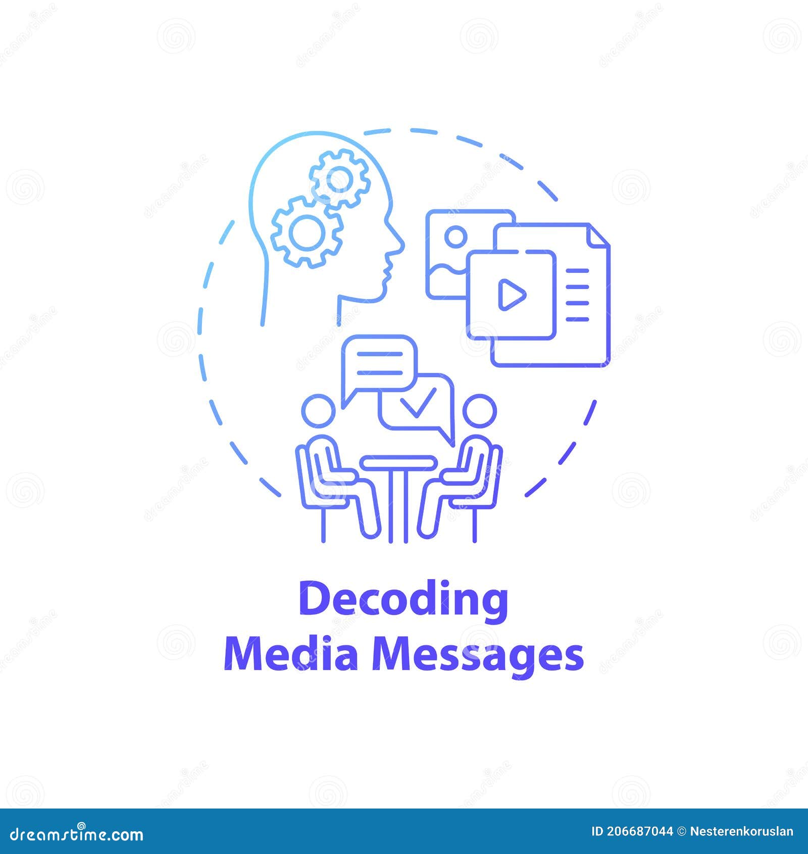 Decoding Media Messages Concept Icon Stock Illustration | CartoonDealer ... Decoding Media Messages Concept Icon Stock Illustration | CartoonDealer ...