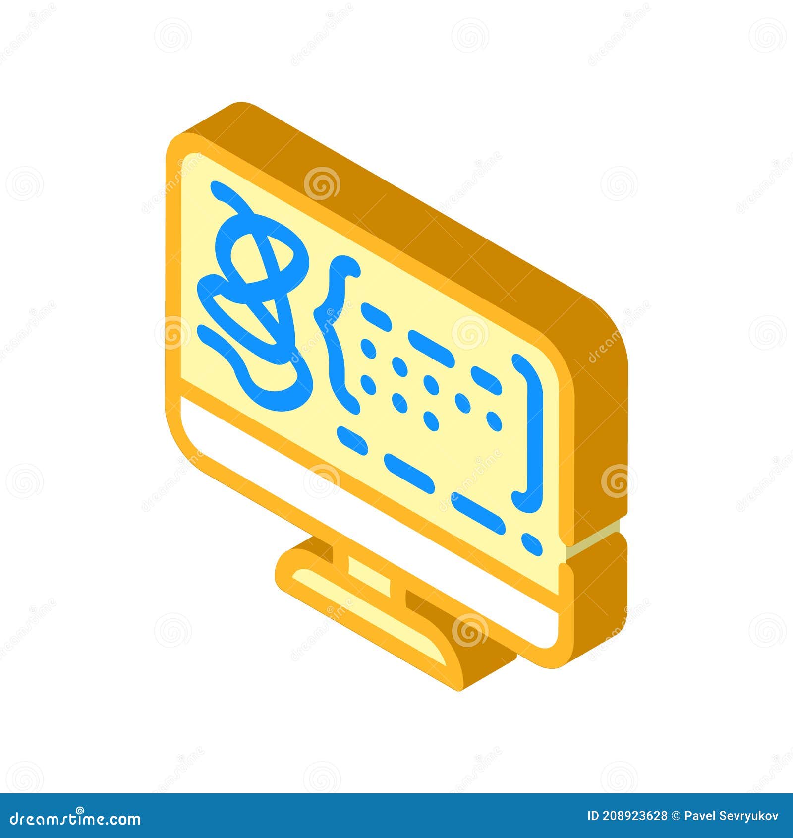 Decoding Protein Molecule Isometric Icon Vector Illustration Stock ...