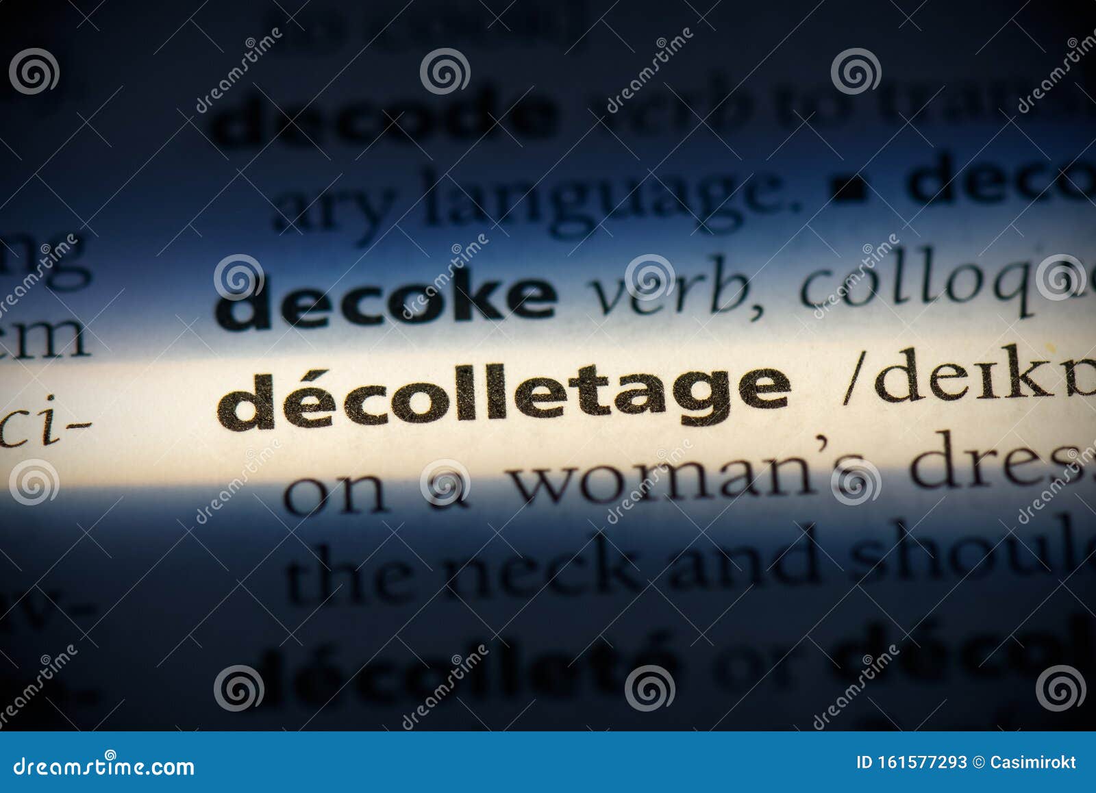 Decolletage stock image. Image of thesaurus, dictionary - 161577293