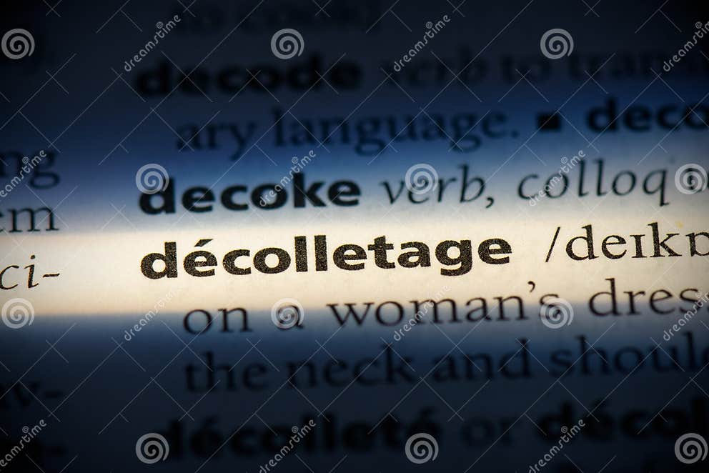 Decolletage stock image. Image of thesaurus, dictionary - 161577293