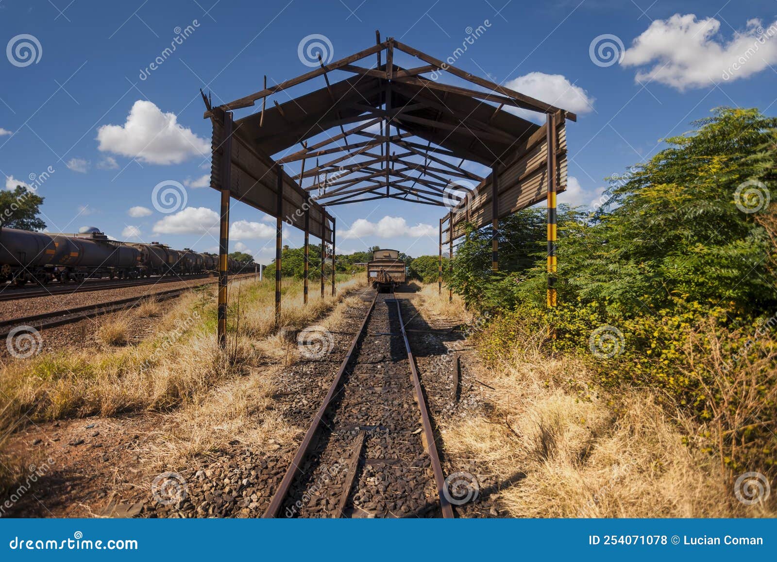 Decommissioned depot stock photo. Image of shipping - 254071078